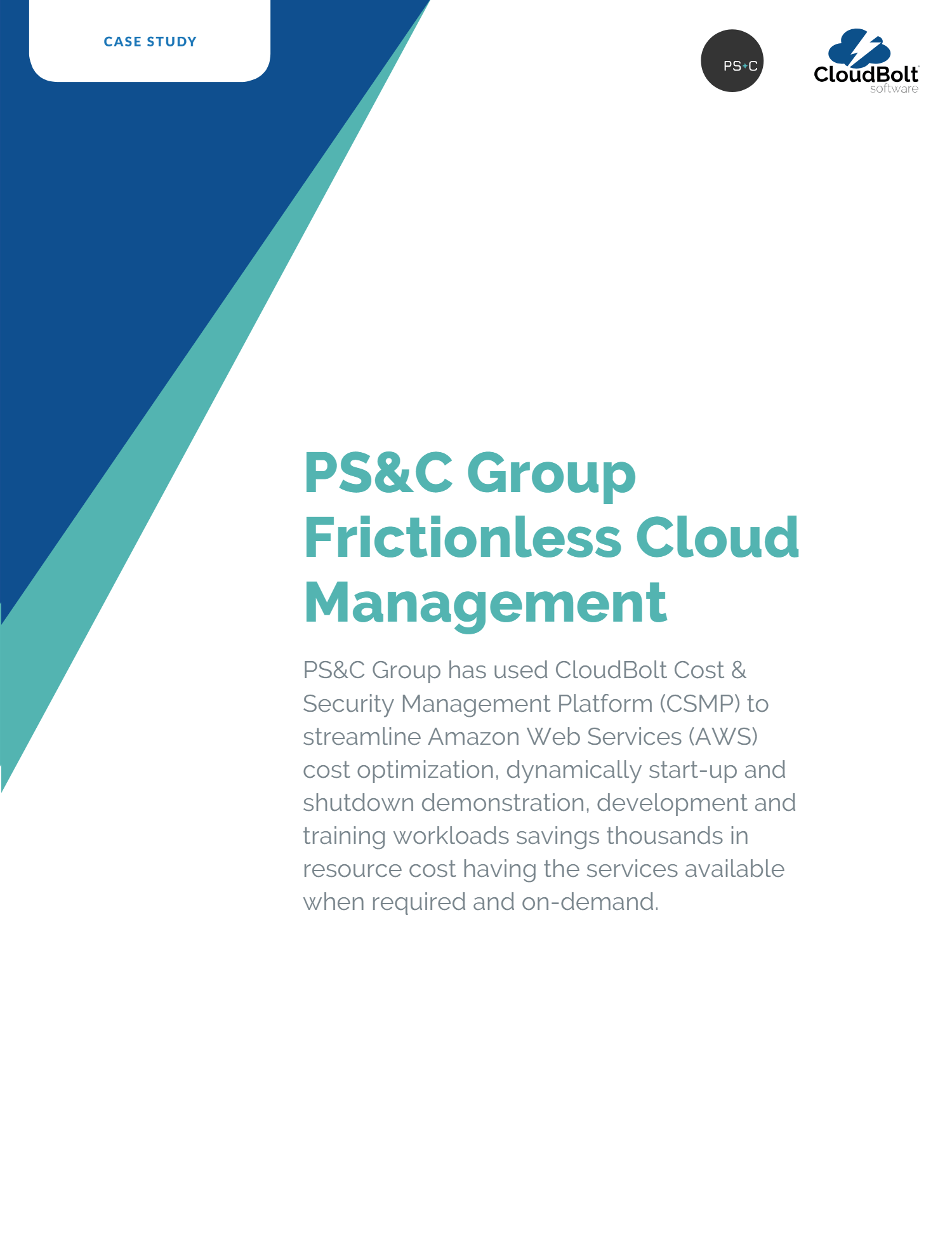 PS&C Gets Frictionless Cloud Management with CloudBolt Cost & Security Management Platform ...